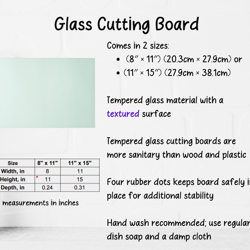 Glass Cutting Board - Etsy