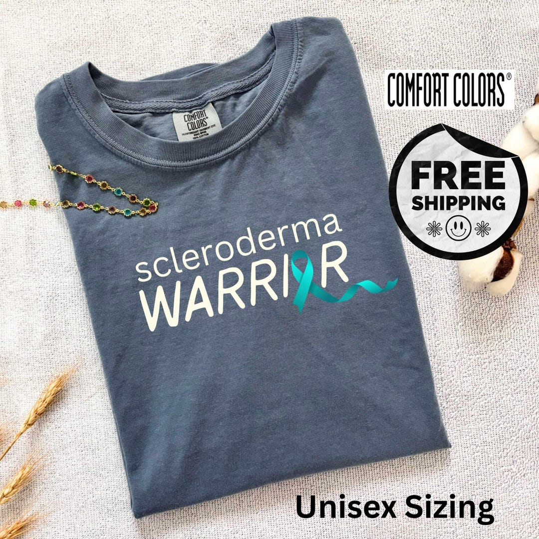 Scleroderma Warrior Comfort Colors Shirt: Teal Ribbon Awareness Tee - Etsy