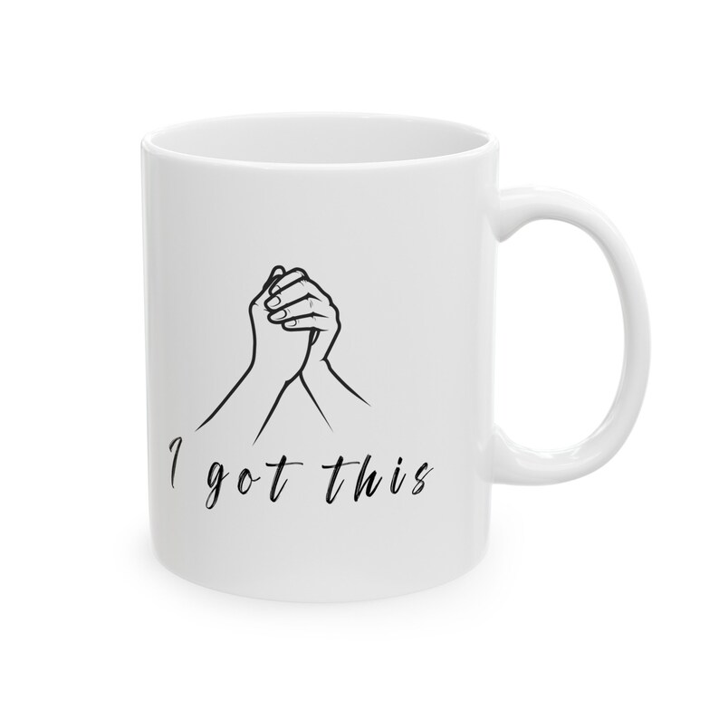 Religious Coffee Mug Praying Hands Motivational Quotes Affirmation