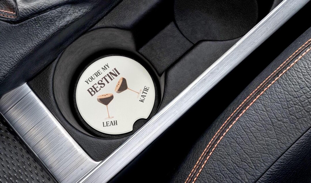 Custom Best Friend Gift, Car Coasters, Espresso Martini Car Cup Holders ...