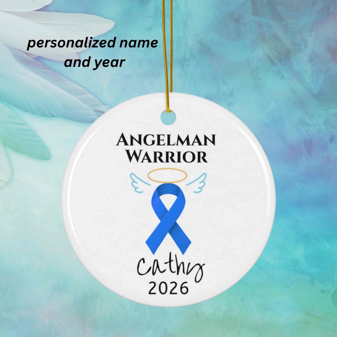 Personalized Angelman Warrior Ornament, Custom AS Support Awareness ...
