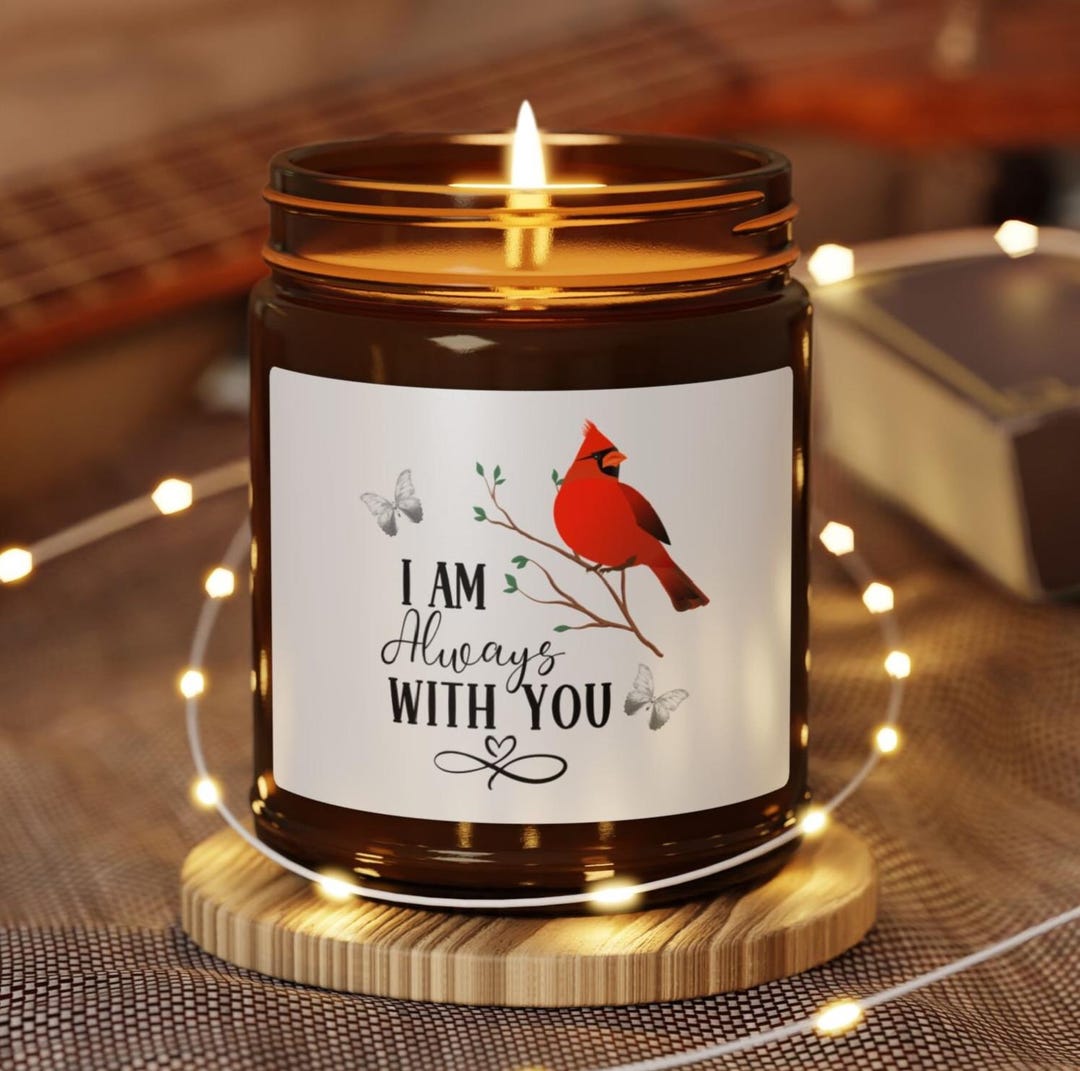 Cardinal Remembrance Candle: Soy Wax Bereavement Gift - Etsy