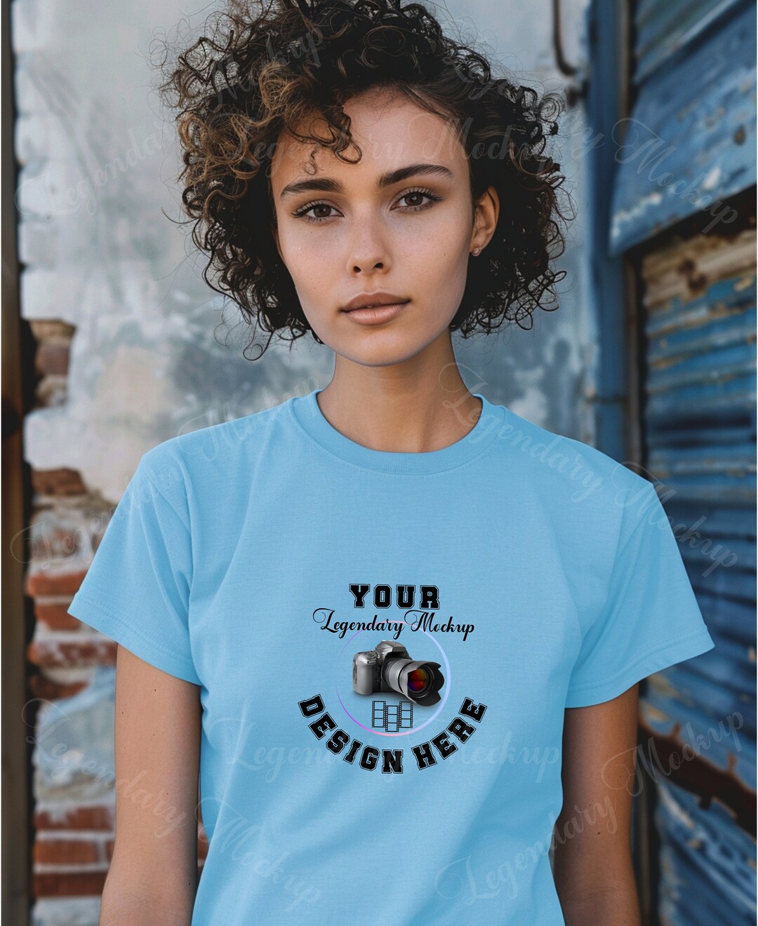 Ocean Blue Gildan 5000 Tshirt Mockup G5000 Ocean Blue T-shirt Mockup T ...