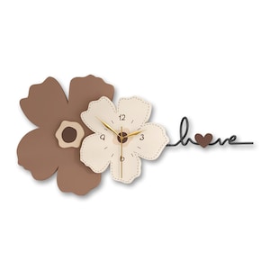 Elegant Floral Wall Clock - Romantic Floral Art Design | Ideal Gift for ...