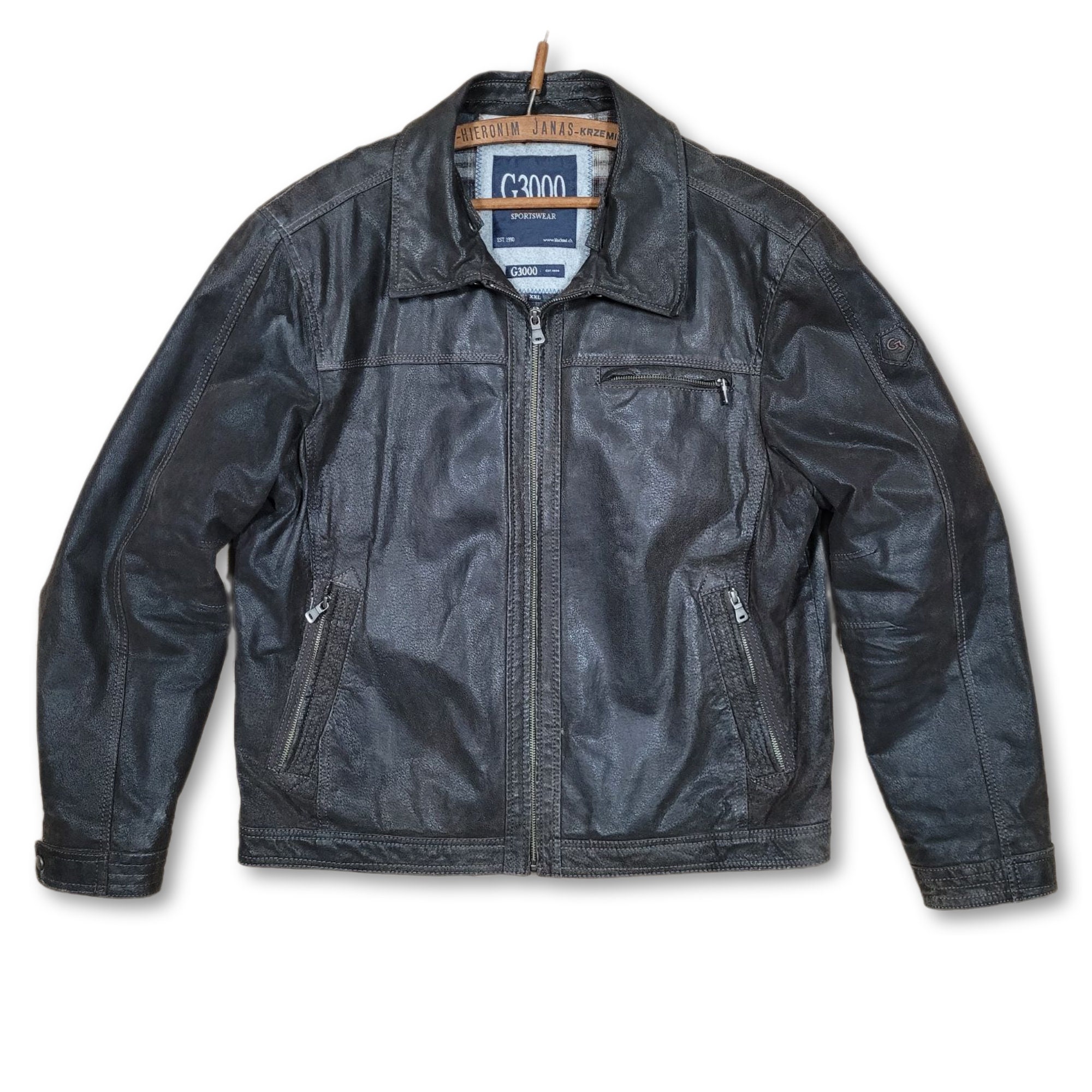 G3000 VINTAGE LEATHER JACKET 90s Swiss Bomber Mens - Etsy G3000 VINTAGE LEATHER JACKET 90s Swiss Bomber Mens - Etsy
