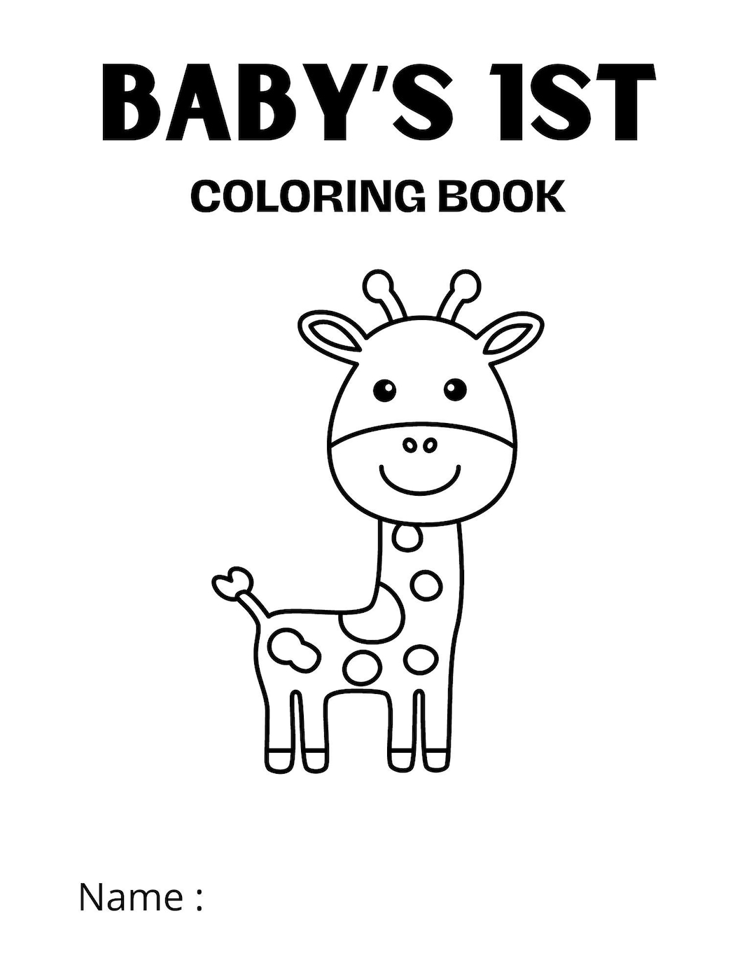 Big and Simple Coloring Book for Babies and Toddlers - Etsy