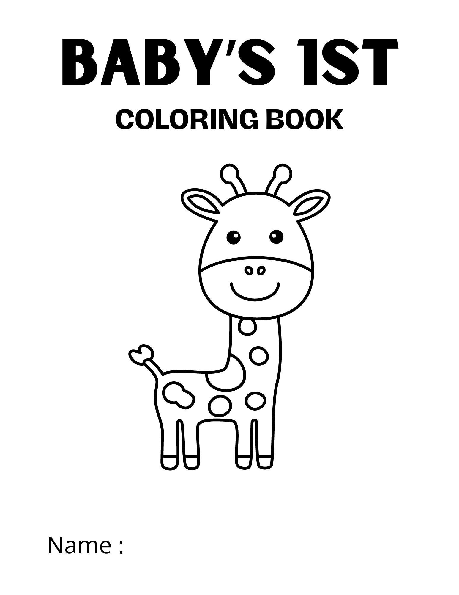 Big and Simple Coloring Book for Babies and Toddlers - Etsy