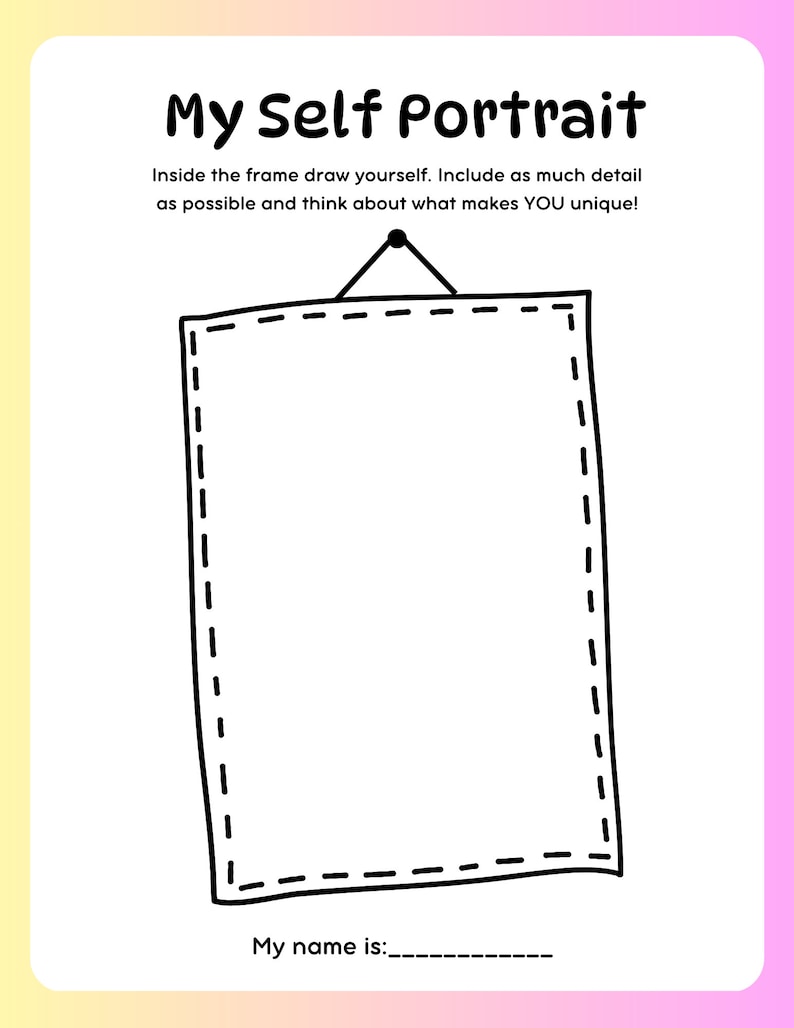 Self Portrait Activity for Kids | Activity Worksheets for Teachers and ...