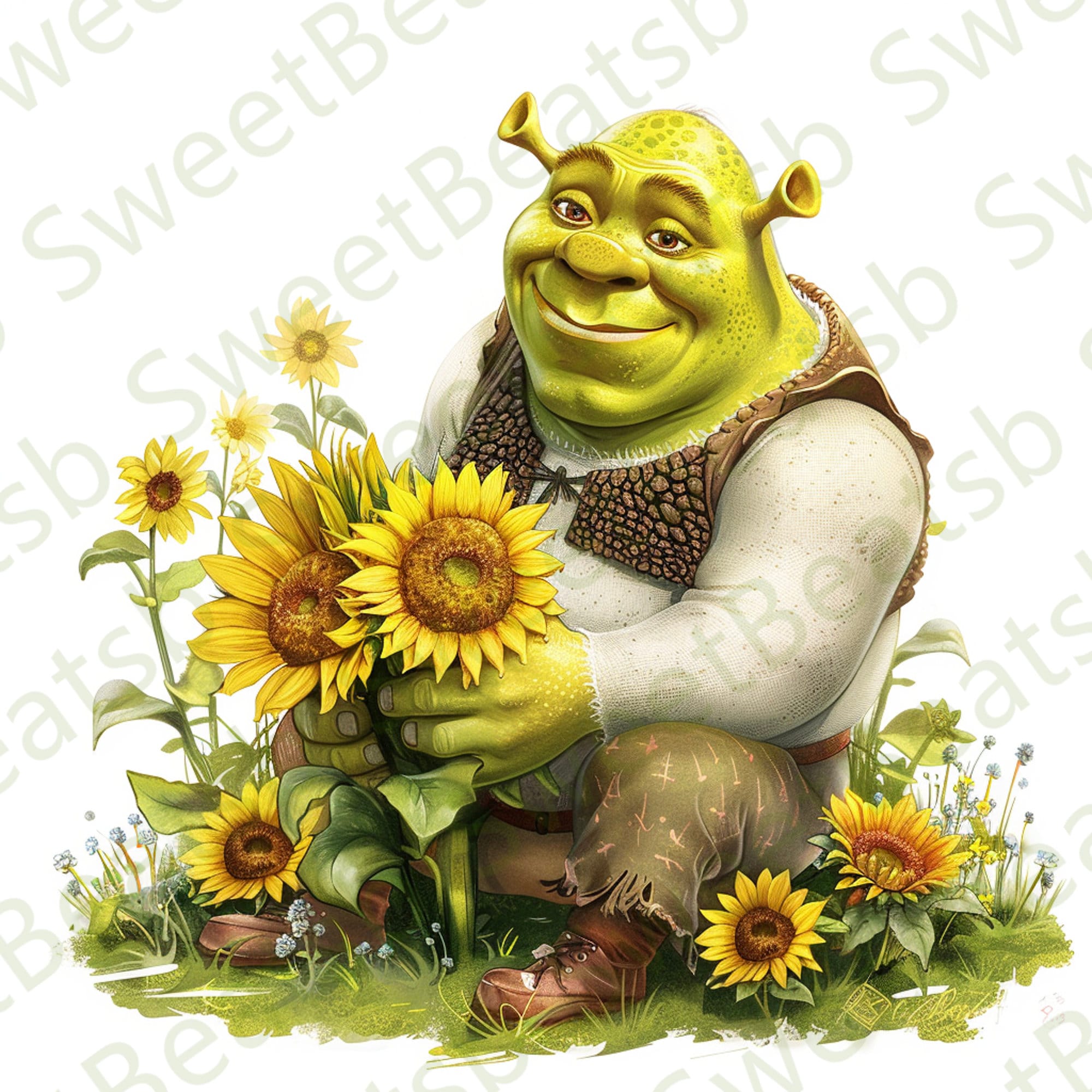 Cute Shrek Png, Sunflower Clipart, Funny Shrek, PNG Movie Image ...
