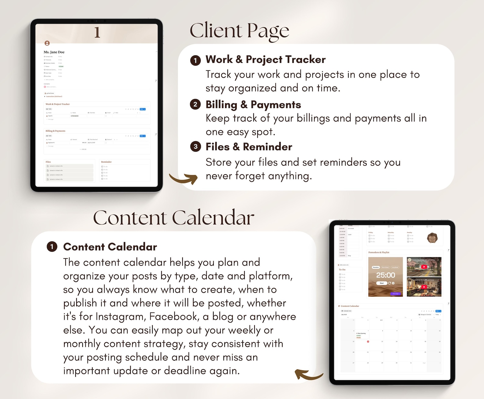 Virtual Assistant Notion Dashboard Template VA Client Management Work ...