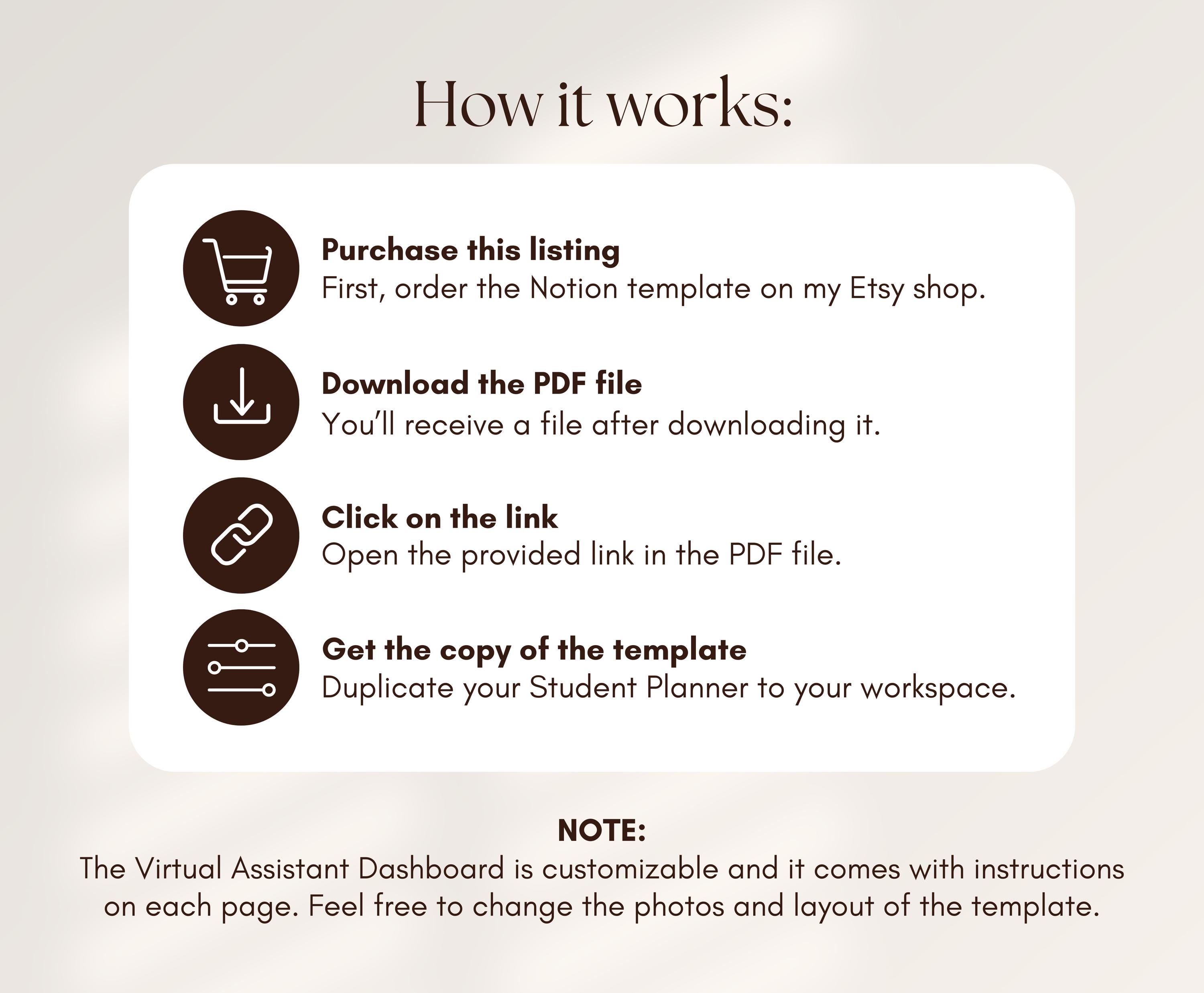 Virtual Assistant Notion Dashboard Template VA Client Management Work ...