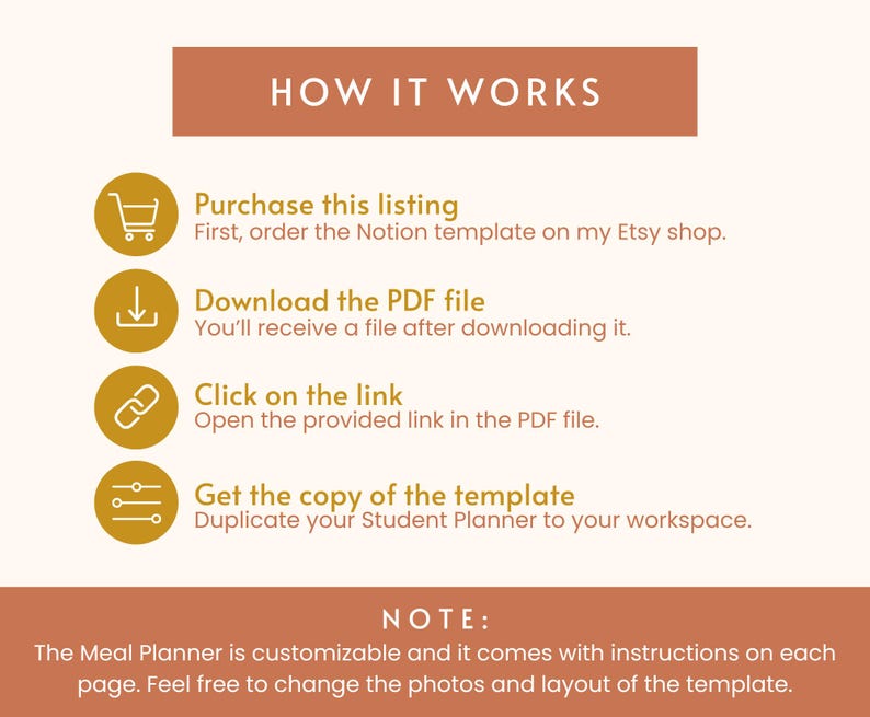 2025 Meal Planner Notion Template Aesthetic Digital Recipe Book Food ...