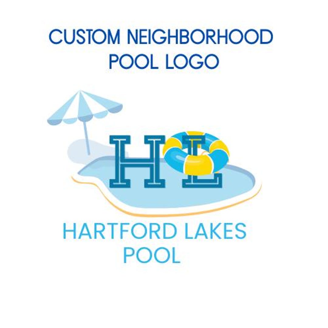 Swimming Pool Logo, Neighborhood Pool Logo, HOA Pool Logo, Pool Key ...