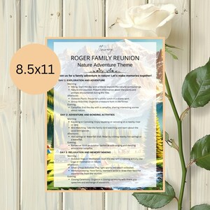Family Reunion Itinerary Template, Itinerary Template for Canva ...