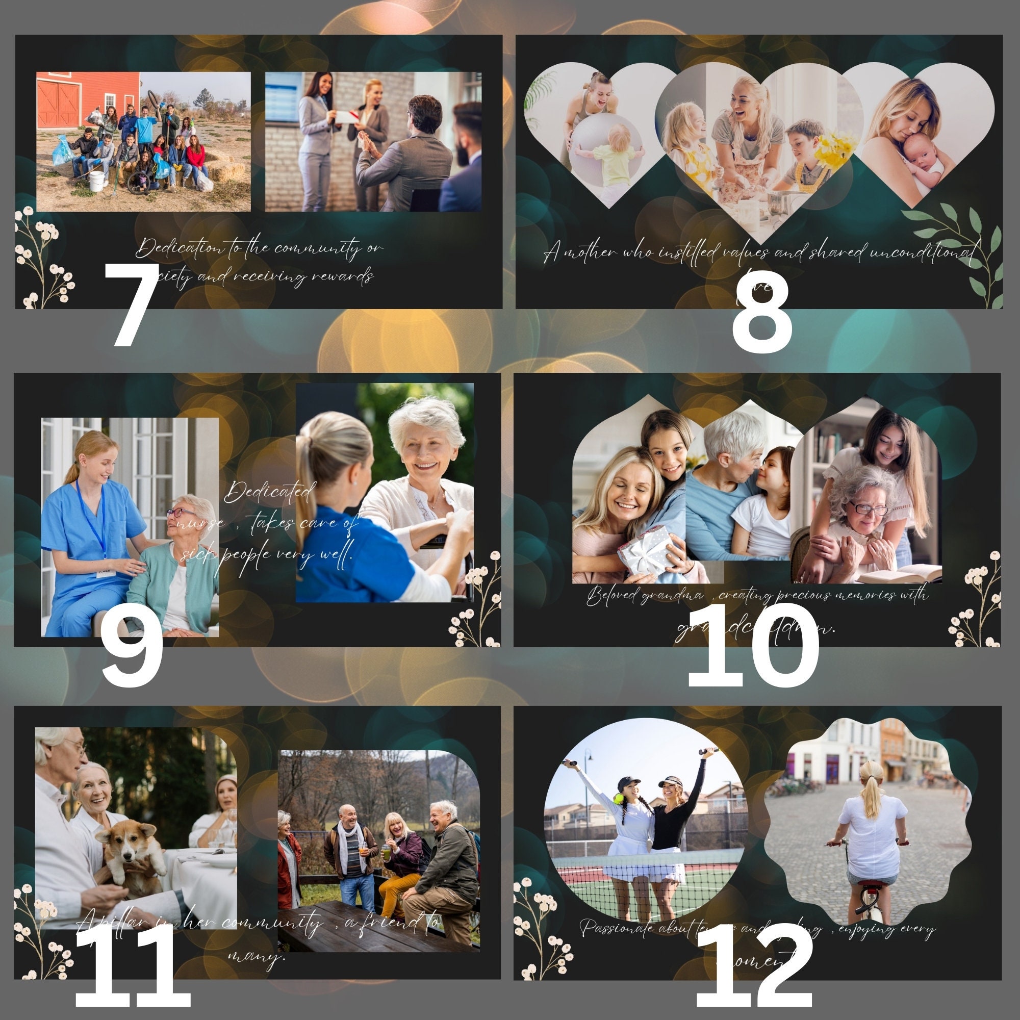 Funeral Slideshow Template, Canva Slideshow, Memorial Video ...