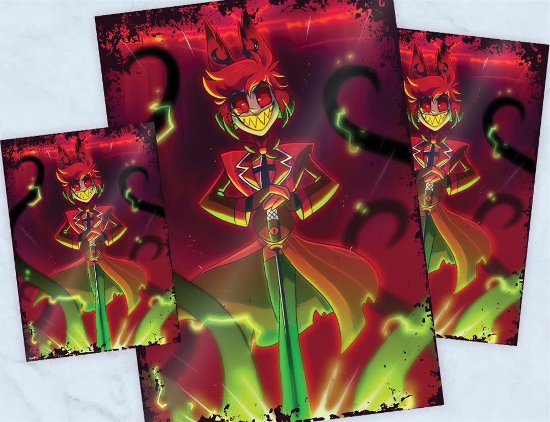 Alastor Power Print – Hazbin Hotel Fan Art | the Radio Demon Unleashed ...