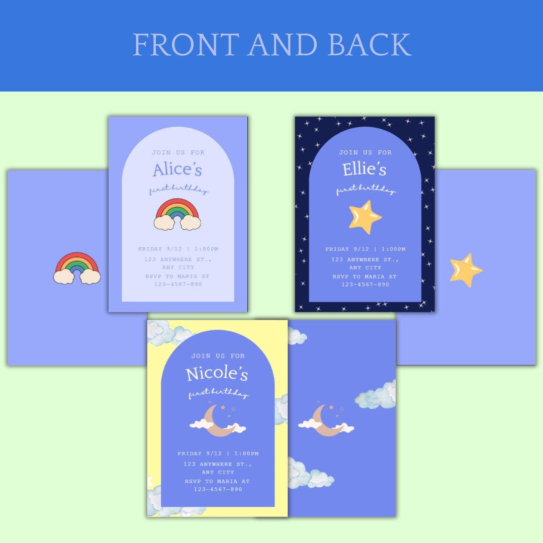 Sky Themed Birthday Invitation Templates / Outdoor Birthday Party ...