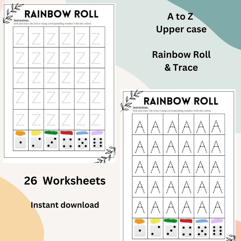 Alphabet Rainbow Roll upper Case - Etsy