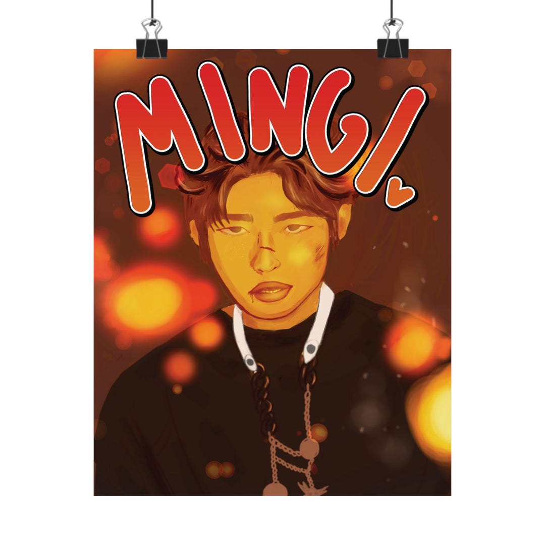 Artistic Mingi Poster, Colorful Wall Art, K-pop Decor, Room Aesthetic ...
