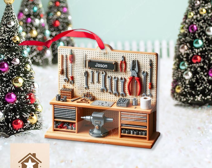 Mechanic Tool Box Ornament, Christmas Tree Mechanic Repair Shop Decor ...