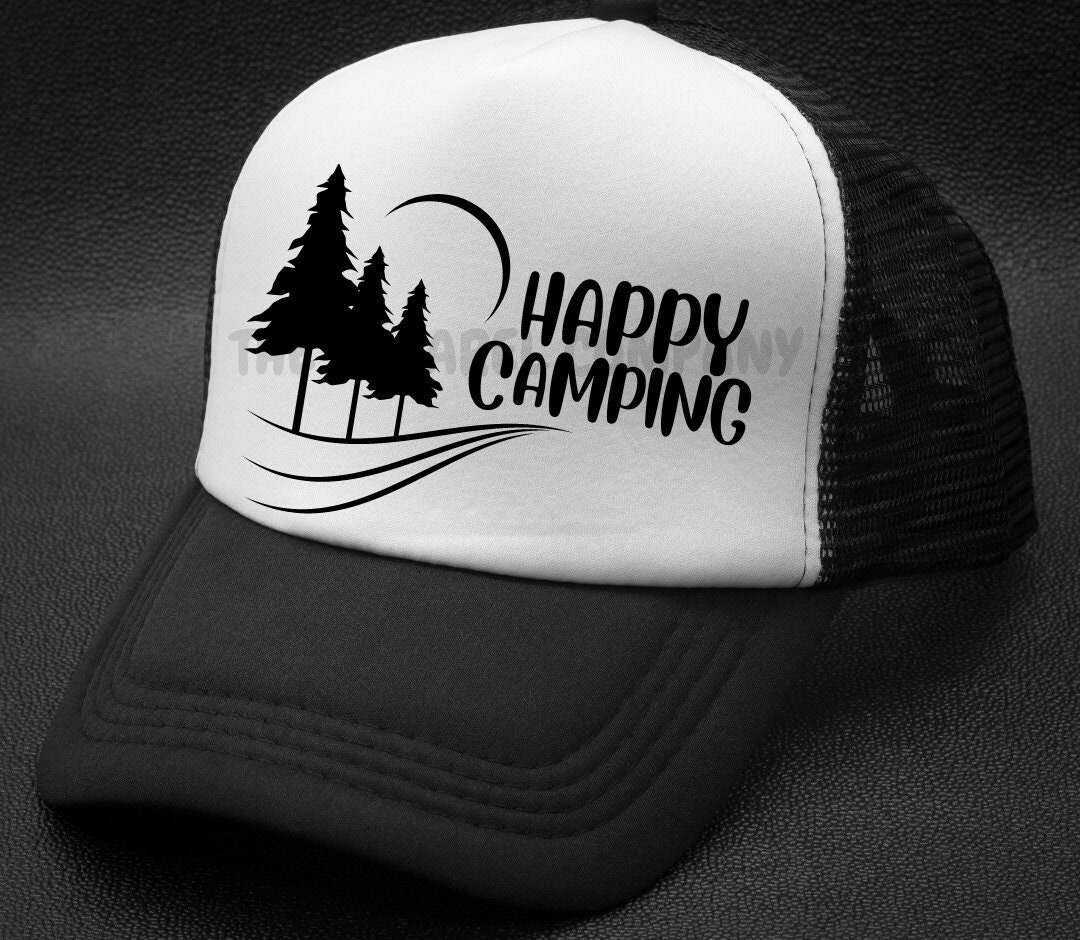 Happy Camping Truckers// Snapback // Custom // Camping Caps // Outdoors ...