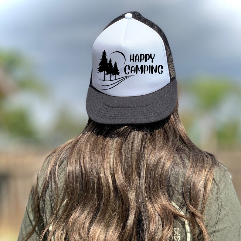 Happy Camping Truckers// Snapback // Custom // Camping Caps // Outdoors ...