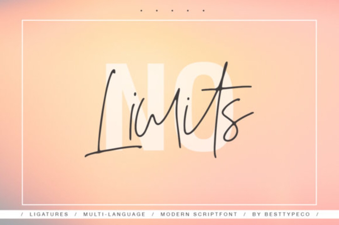 No Limits Font, Duo Font, Signature Font, Handwritten Fonts, Wedding ...