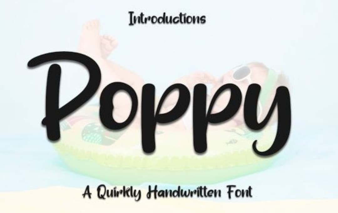 Poppy Font, Handwritten Font, Monoline Font, Cricut Fonts, Casual Font ...