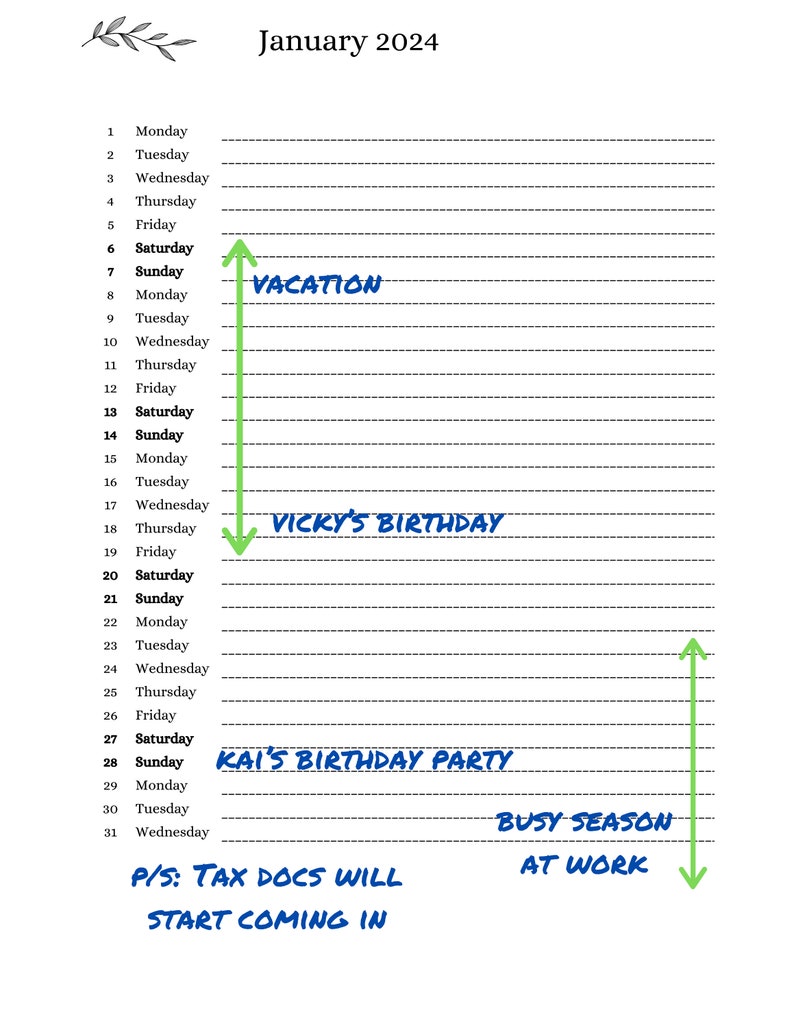 6AM Start, Letter-sized Printable Time Block Planner, 7-day View, 14 ...