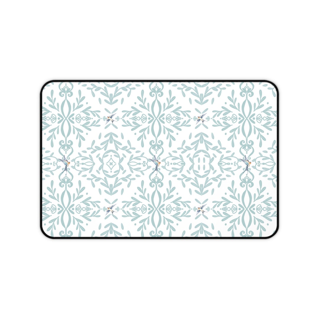 Bird Toile, Toile Desk Mat, Toile Decor, Bird Toile Decor, XL Desk Mat ...