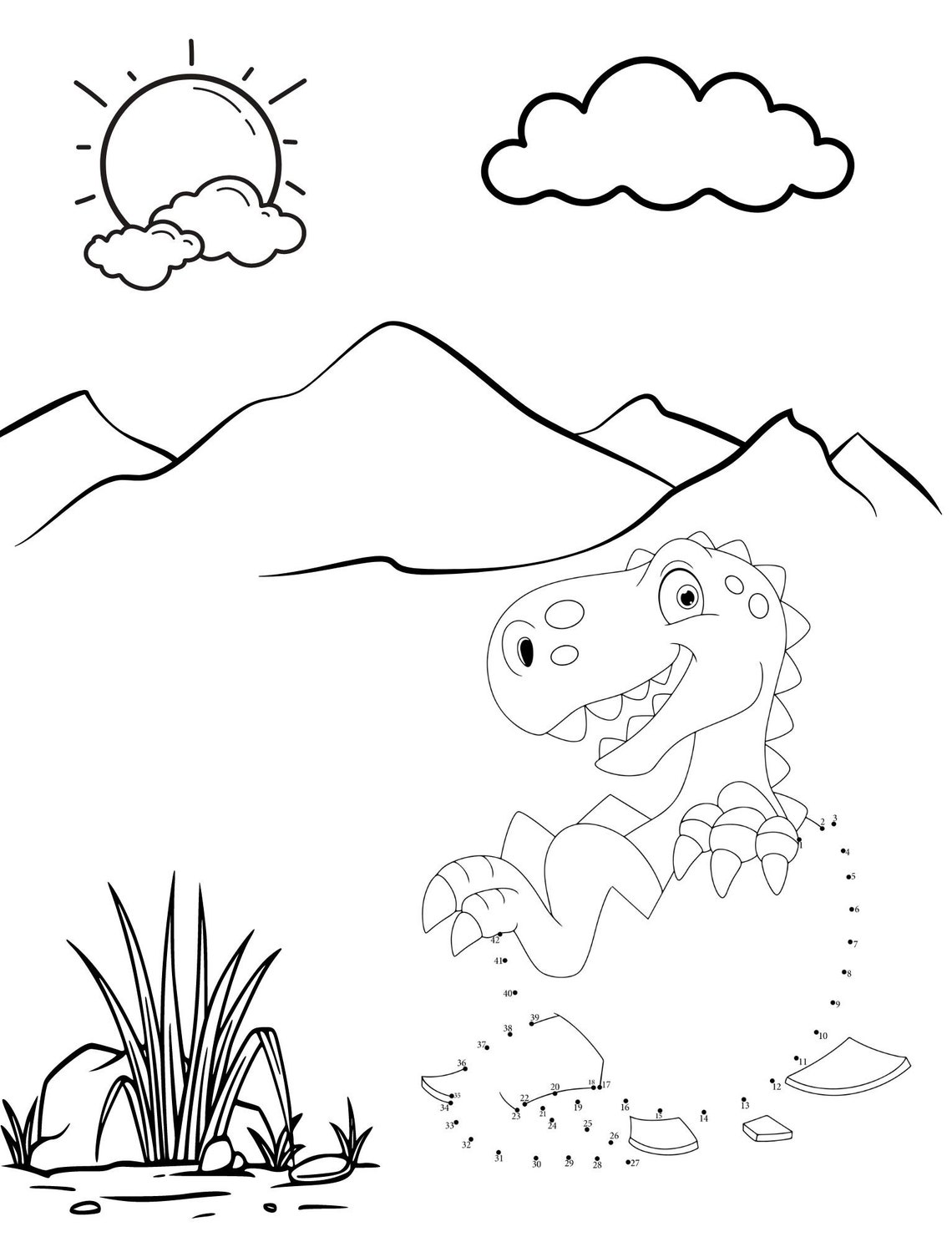 Dinosaur Activity Coloring Pages Featuring Dot-to-dots and Mazes Too - Etsy