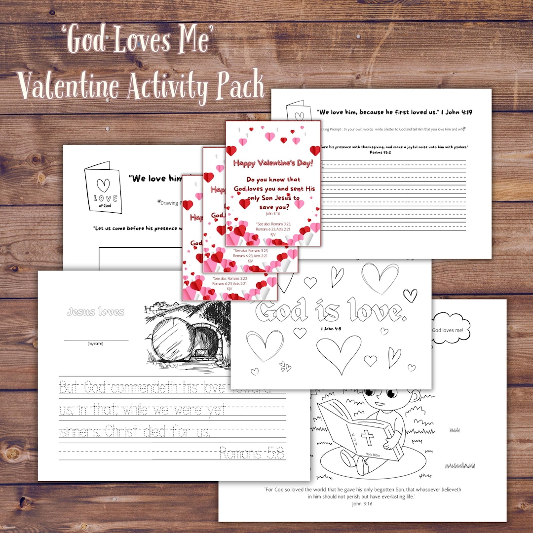 God Loves Me Activity Pack - Etsy