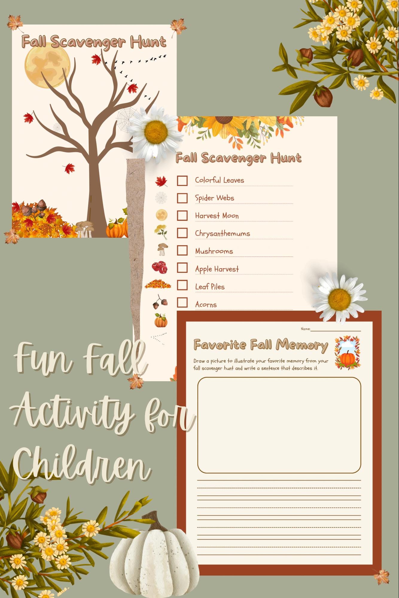 Fall Scavenger Hunt Printable - Etsy