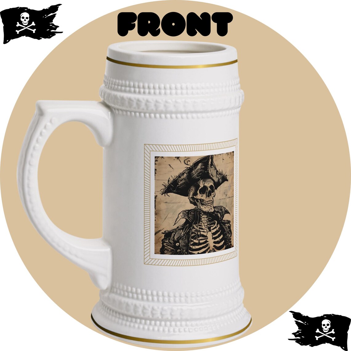 Pirate Stein, Hoist the Jolly Roger, Skeleton Pirate, Skeleton Stein ...