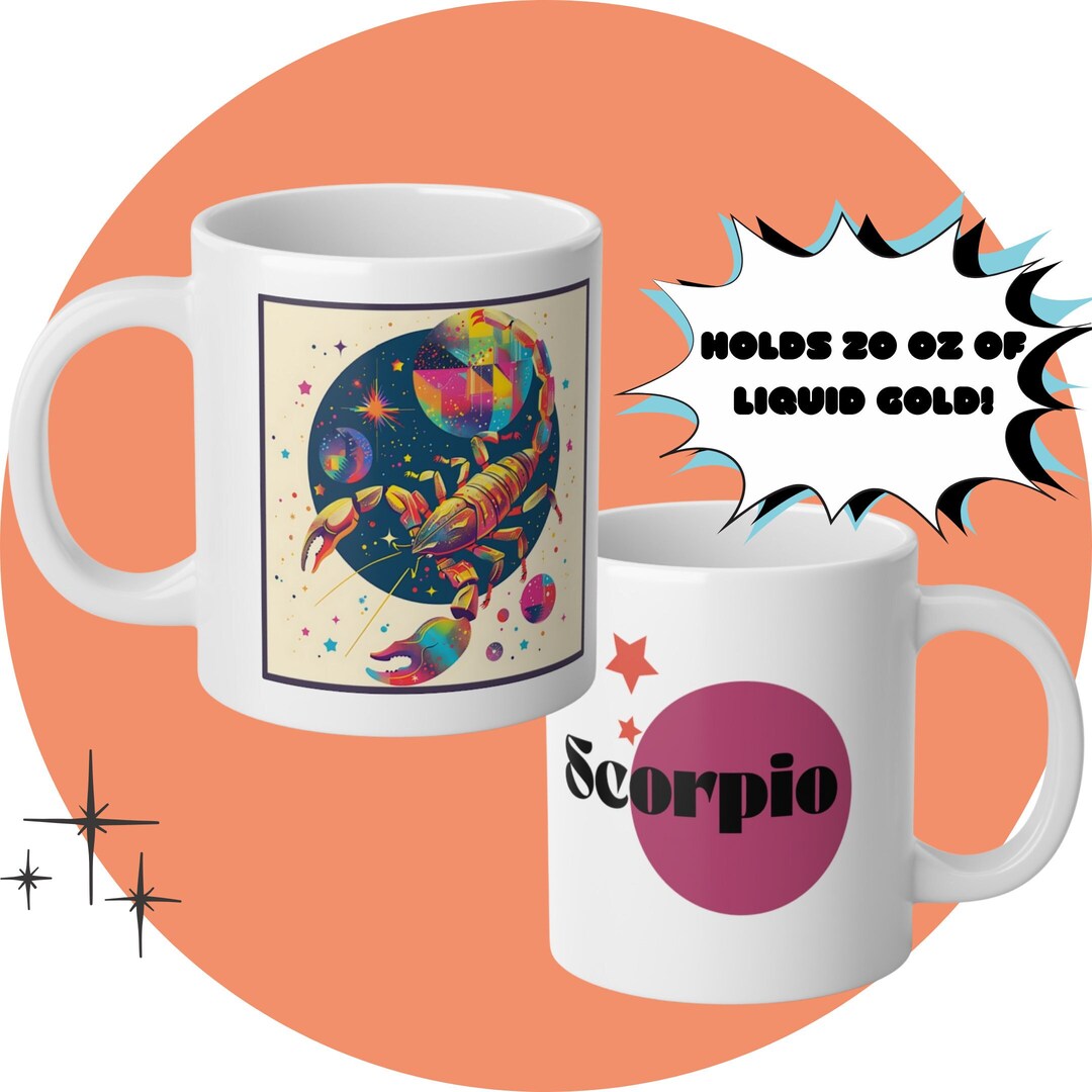 Scorpio Jumbo Mug, Scorpio Birthday, Zodiac Gift, Astrology XL Mug ...