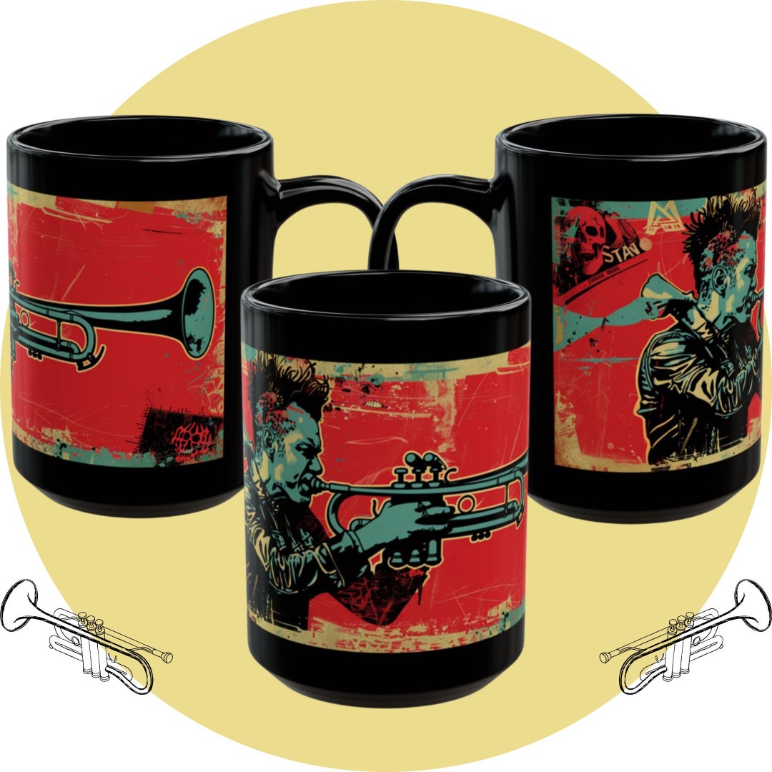 Trumpet Mug, Punk Mug, Ska Mug,trumpet Man, Ska Gift, Punk Rock Gift ...