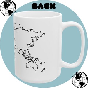 World Map Gift Mug, Travel Lover Gift,globe Mug, Geography Mug ...