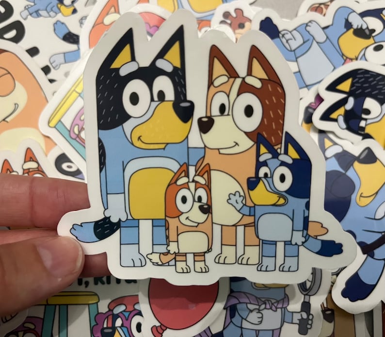 Bluey Waterproof Sticker Heeler Family - Etsy