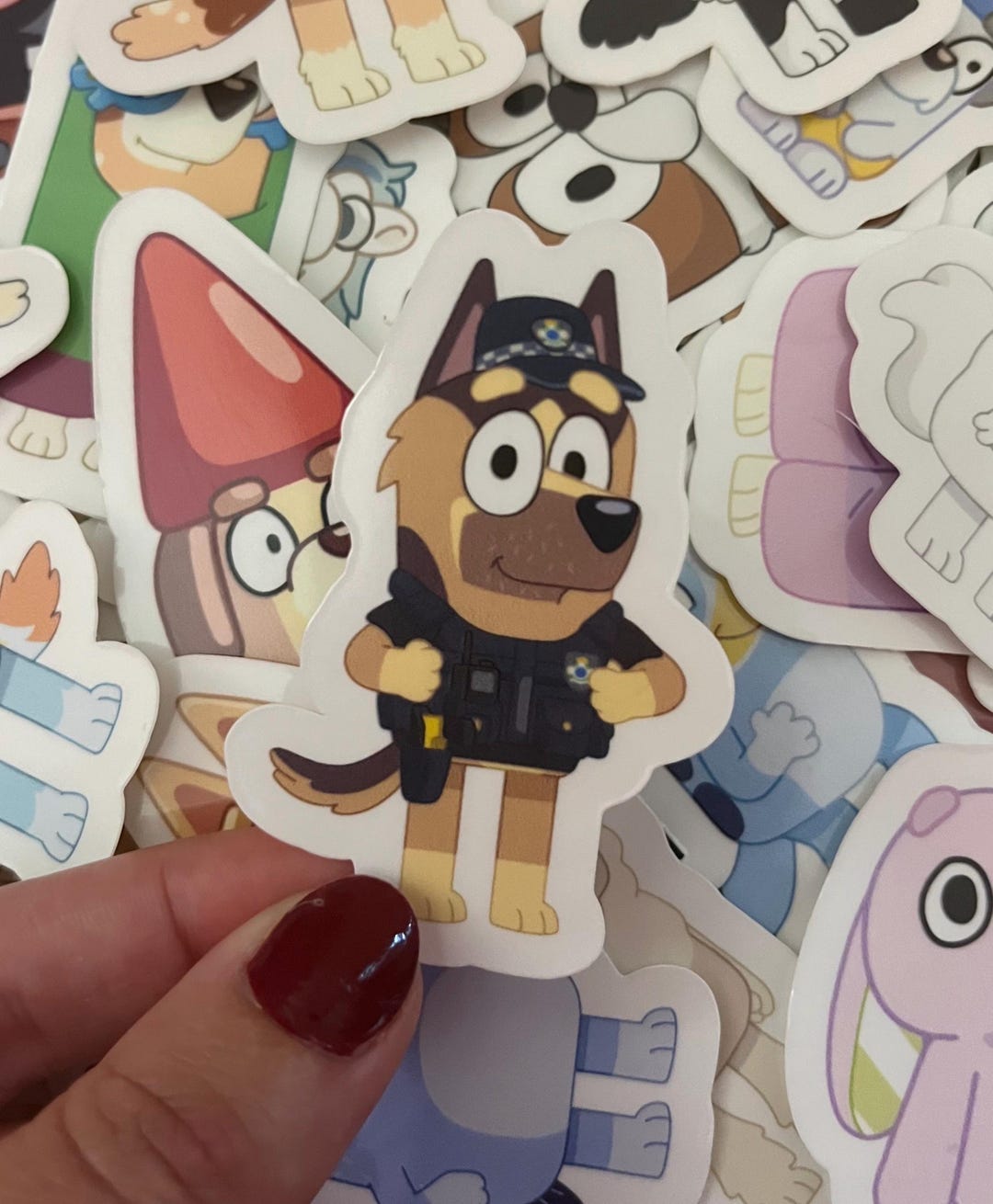 Bluey Sticker Waterproof Sticker Police Dog - Etsy