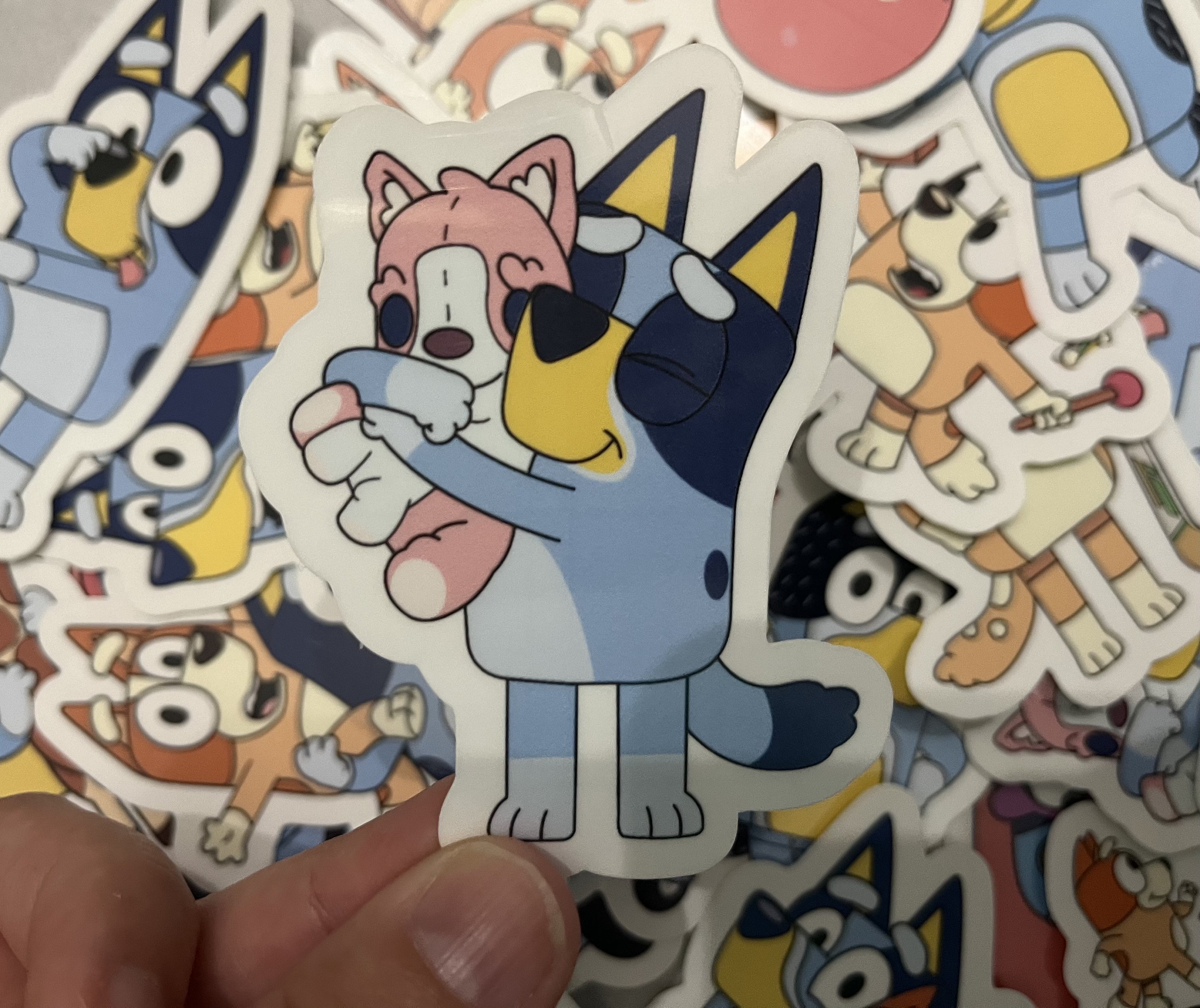 Bluey Sticker Bluey Hugging Polly Puppy - Etsy