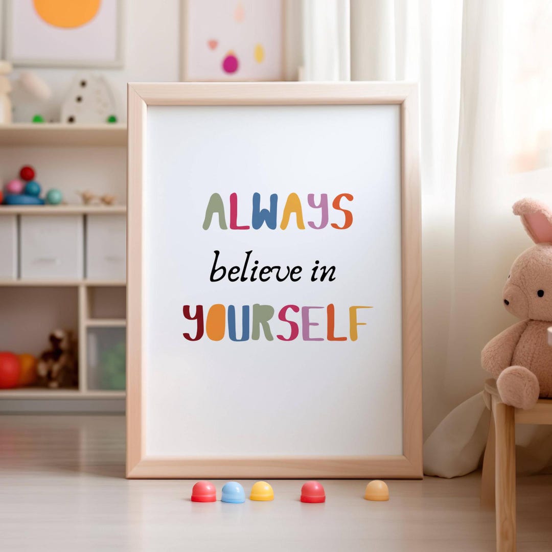 Always Believe in Yourself Poster,growth Mindset Art,motivational ...