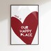 This is Our Happy Place Poster, Aesthetic Room Decor, Red Poster, Dorm ...