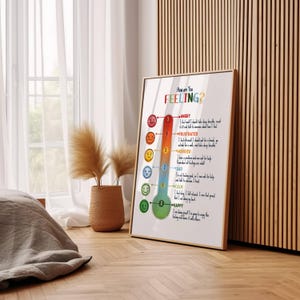 Rainbow Feelings Thermometer, Feelings Poster, Calm Down Corner, Self ...