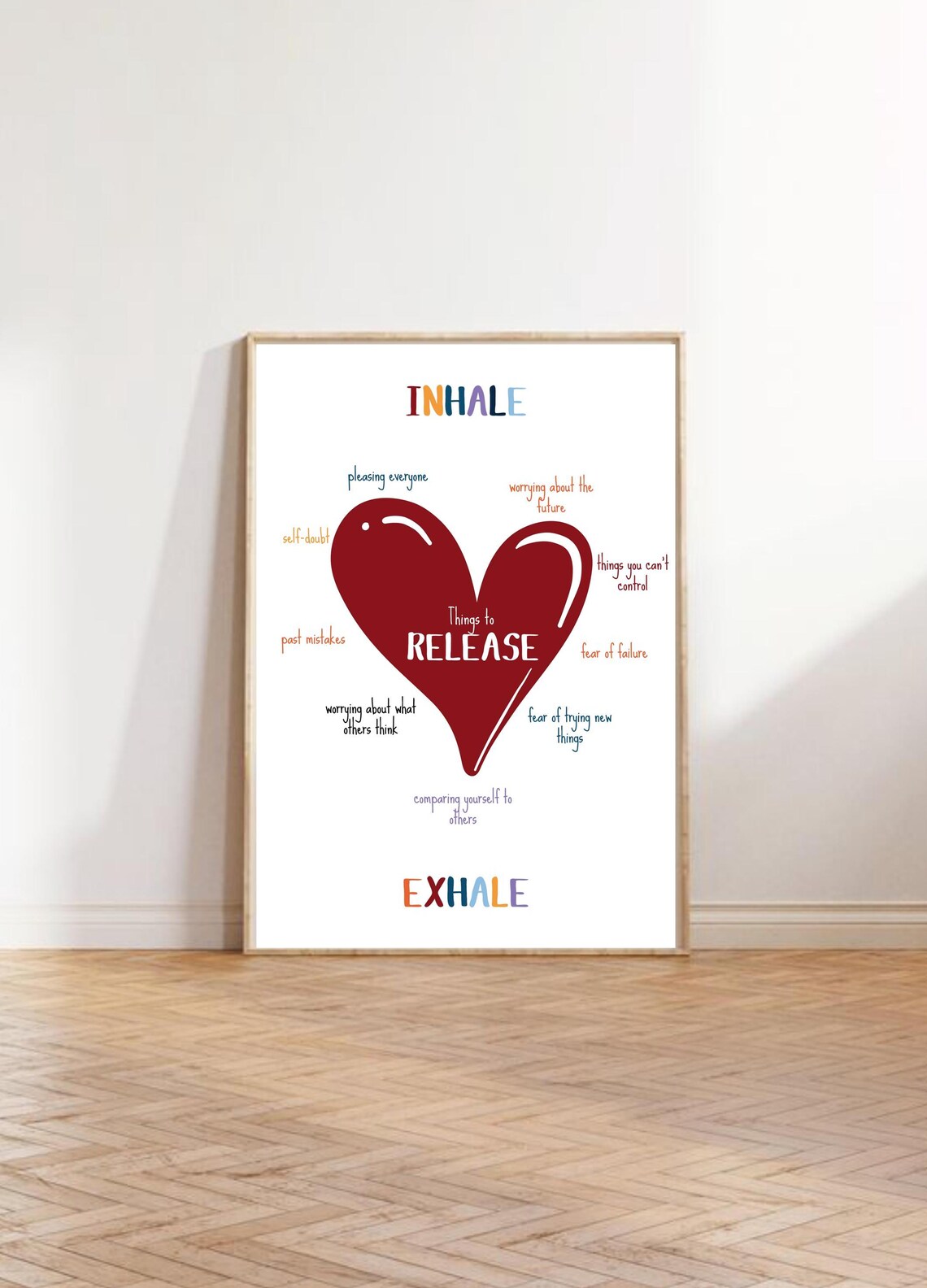 Things to Release, Mental Health Poster, Therapy Office Decor, Coping ...