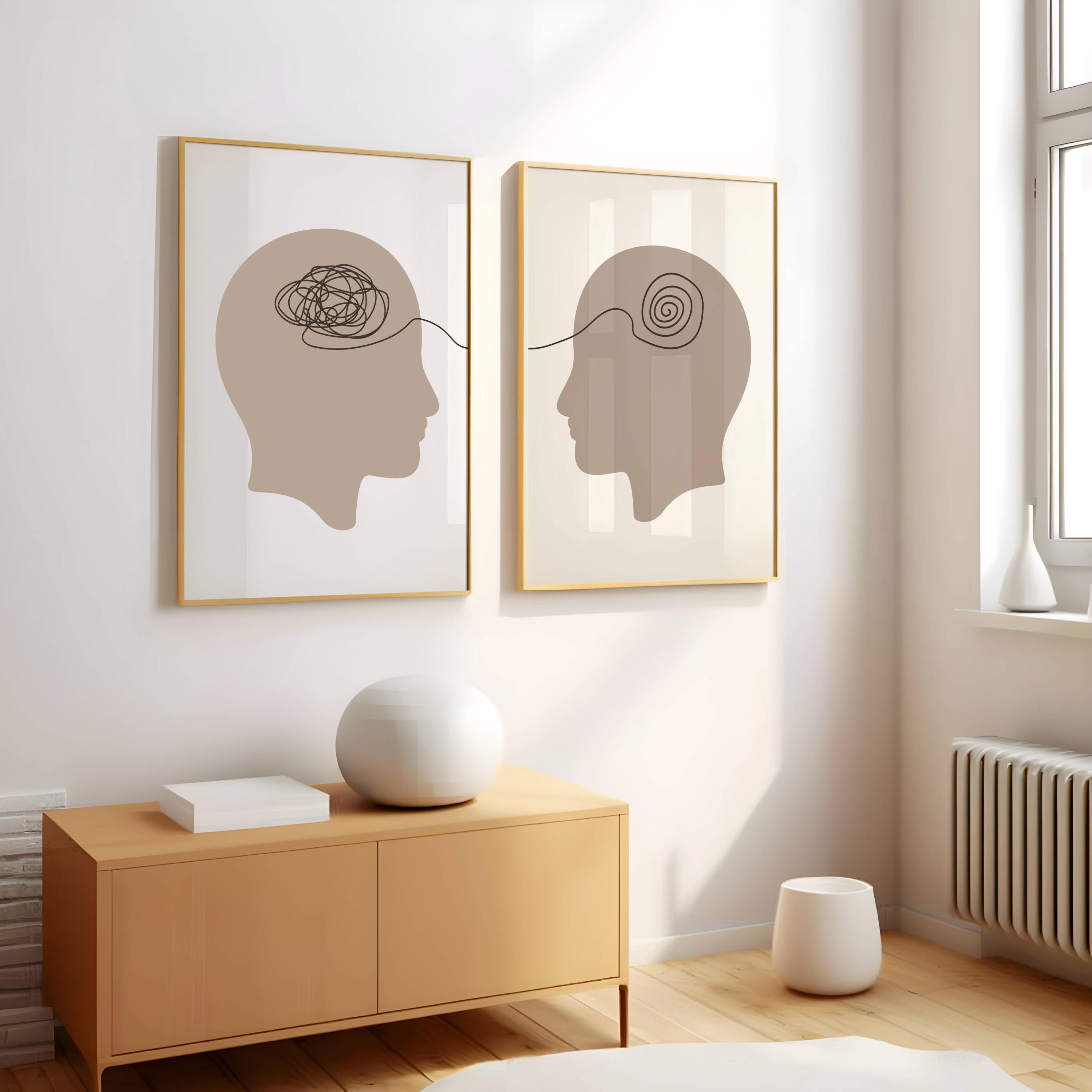Talking Helps Art Prints: Therapist Office Decor, Nordic Posters (set ...