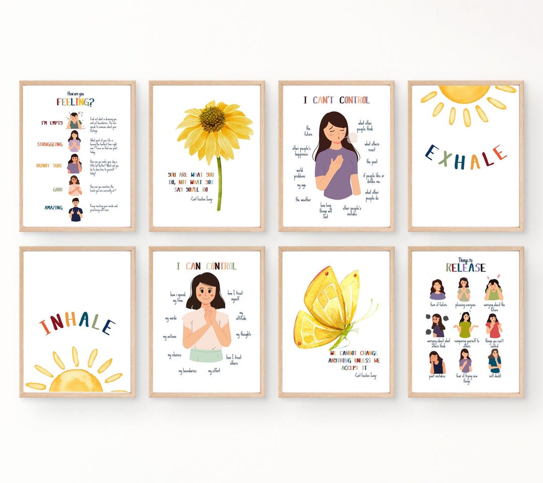 Mental Health Bundle, 8 Therapy Office Decor Posters, School ...