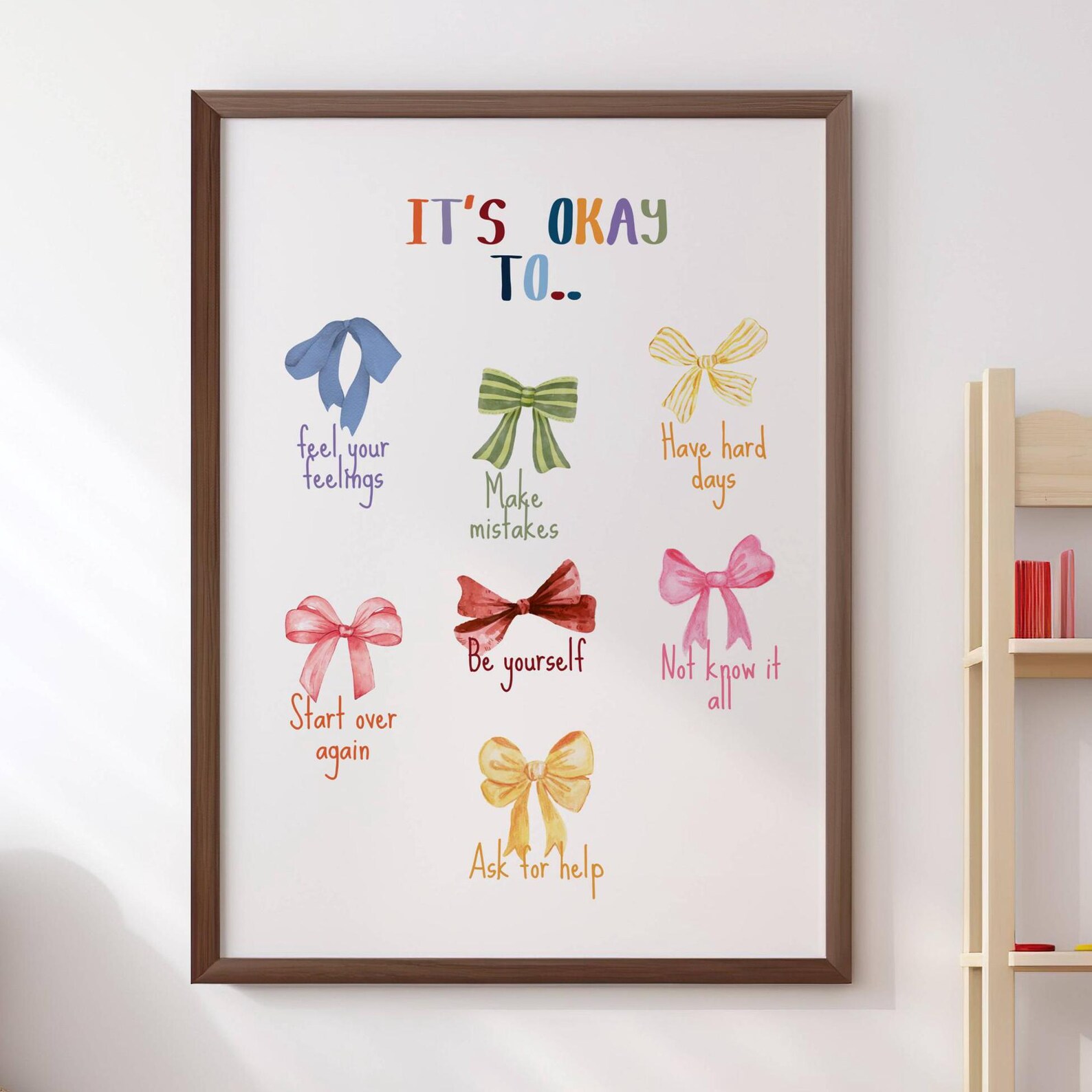 It's Okay to Poster,psychology Poster,motivational Kids Art,classroom ...