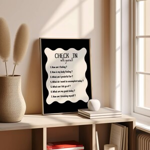 Check in With Yourself Poster, School Counselor, Self-care, Therapy ...