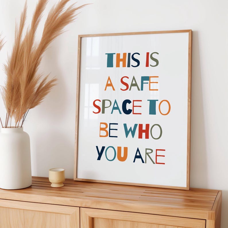 Safe Space Printable Poster Counseling Office Decor School Psychologist ...