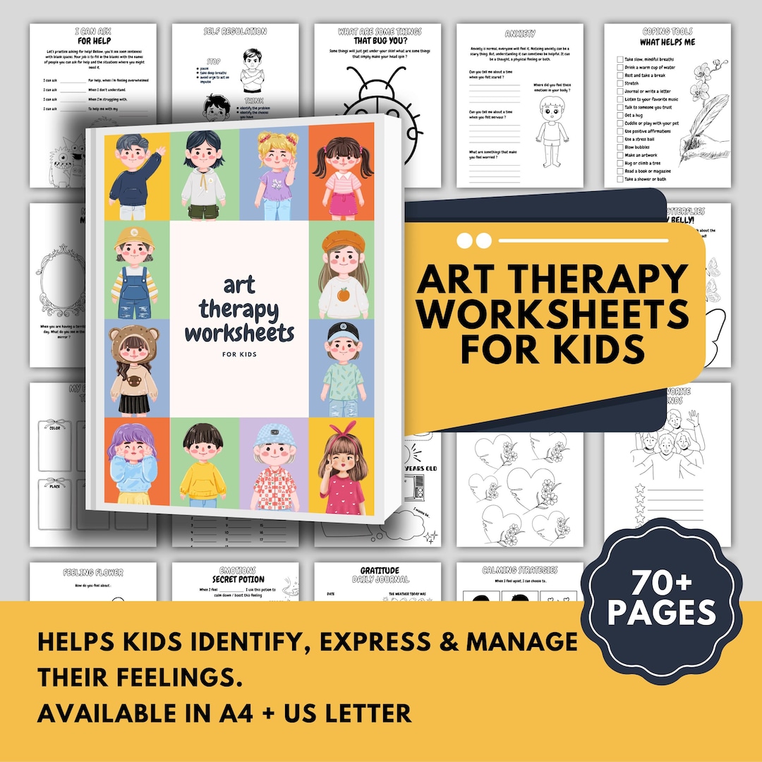 Art Therapy Worksheets for Kids – Social-emotional Learning, CBT, DBT ...